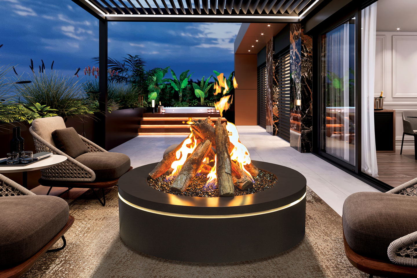 Halo 40R – Fire Pit à Gaz – Urbana – Impact Distribution